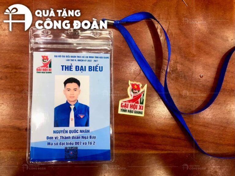 Dây thẻ đeo, dây đeo bảng tên Đại hội Công đoàn [IN THEO YÊU CẦU]